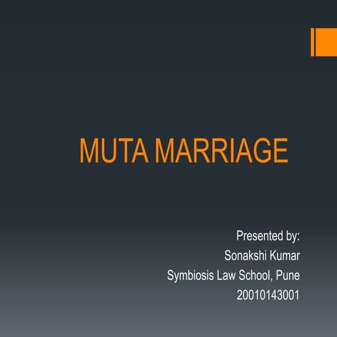 Muta marriage presentation | PPTX