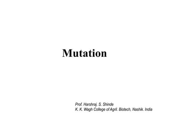 Mutation Ppt