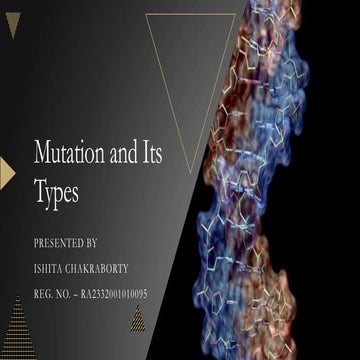 Gene Mutation its types and importance of mutation | PPTX