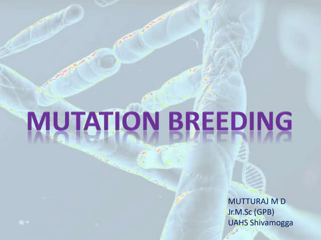 Mutation breeding in Plants | PPTX
