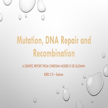 Mutation, DNA Repair and Recombination.pptx