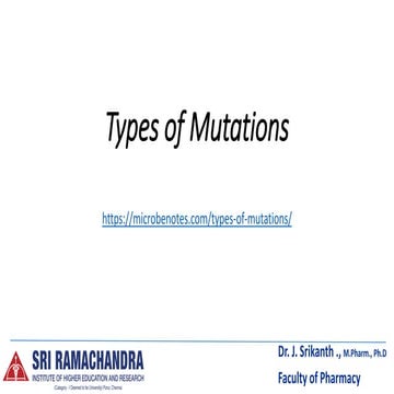 Mutation & its types | PDF