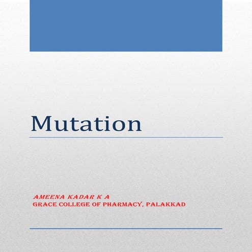 Mutation | PDF