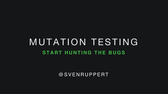 Mutation Testing Start Hunting The Bugs Pdf Web Development Internet