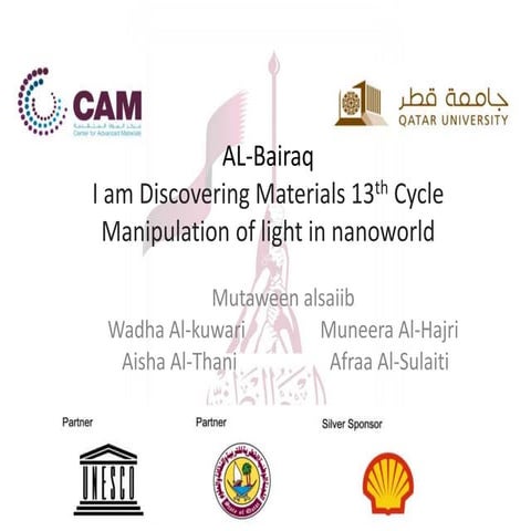 Manipulation of light in Nano world, Light on the go, IDM13 | PPT
