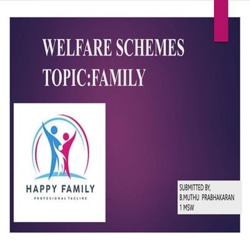 Family Welfare schemes | PPTX