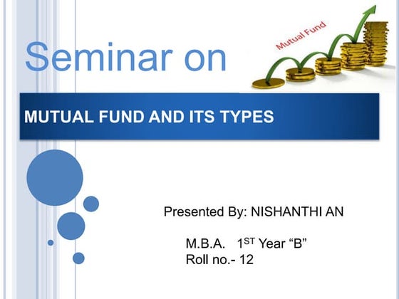 Types of mutual funds | PPT