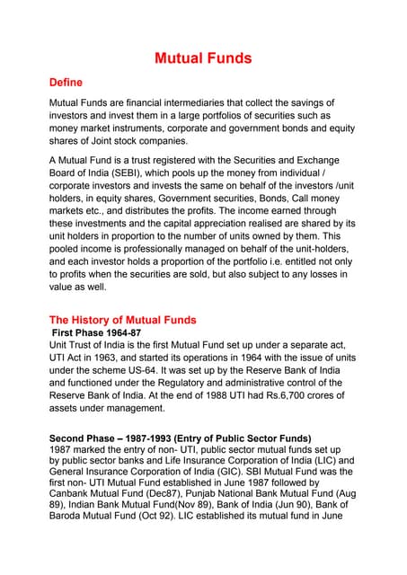 Mutual funds | PPTX