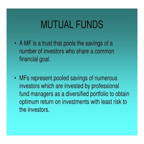 Presentation on Mutualfunds | PDF