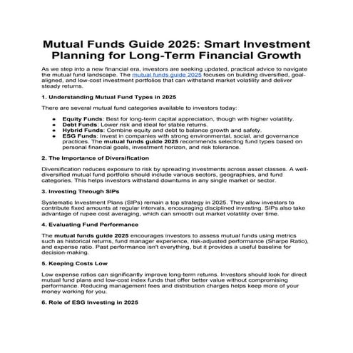 Mutual Funds Guide 2025_ Smart Investment Planning for Long-Term ...