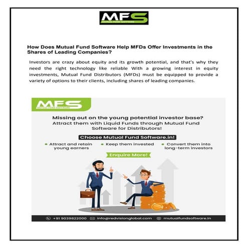 Mutual Fund Software A Complete Solution For MFDs Business | PDF