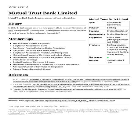 Mutual trust bank_limited | PDF