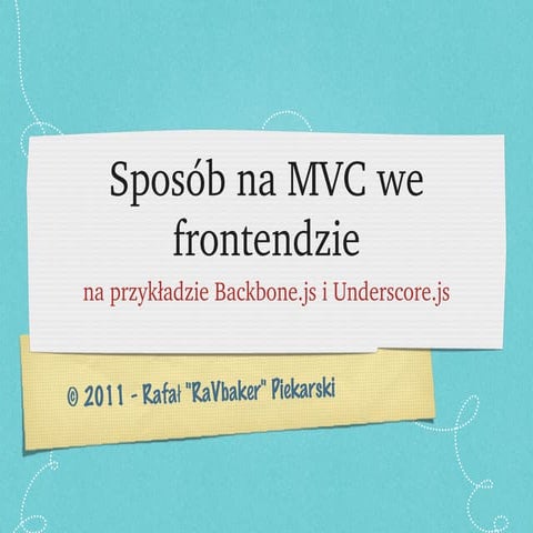 Mvc frontend-trug-02-2011 | PPT