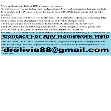 Mvc Application In Eclipse Ide Dynamic Web Projectin This Exercpdf 