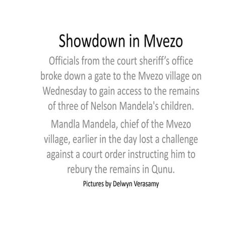 Showdown in Mvezo | PPTX
