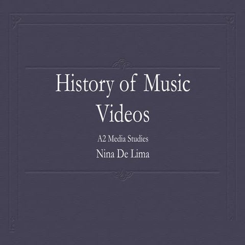 History of music video | PPTX