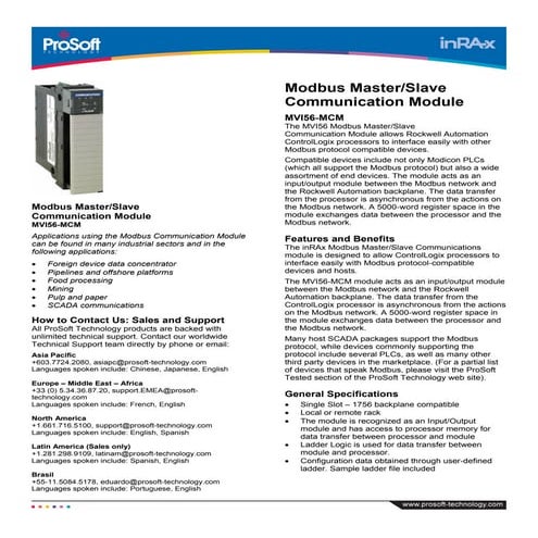 Mvi56 mcm datasheet | PDF
