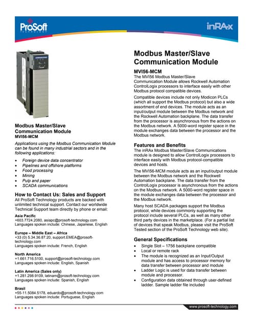 Mvi56 e mcmr quickstart | PDF