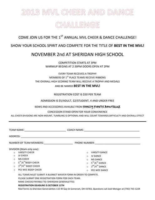 Dance score sheet | DOCX