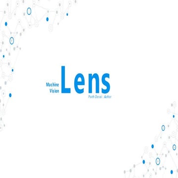 Machine Vision Lens | PPTX