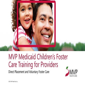 Medicaid Children’s Foster Care Training for Providers | MVP Health ...