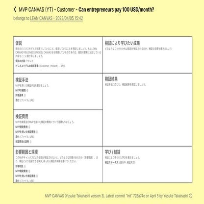 MVPキャンバス v.3.0 日本語版（高橋雄介作成、最新版） #mvpcanvas | PDF