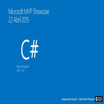 MVP Showcase 2015 - C# | PPSX | Programming Languages | Computing