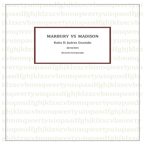 MARBURY VS MADISON | DOCX