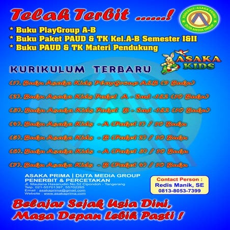 Penerbit asaka prima katalog buku paud tk web (10 buku per paket ) | PDF