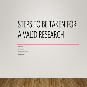How to make a valid research | PPTX