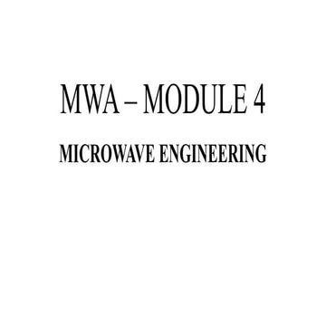 Microwave and Antennas Engineering 4th Module.pptx