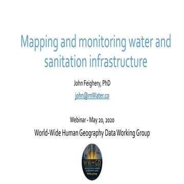 Mapping and monitoring water and sanitation infrastructure | PPTX ...