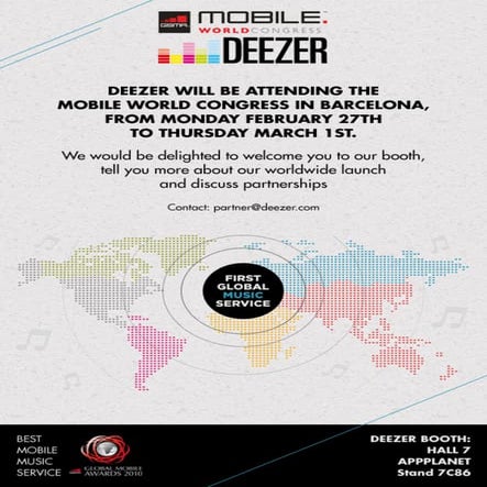 Deezer @ MWC 2012 | PDF
