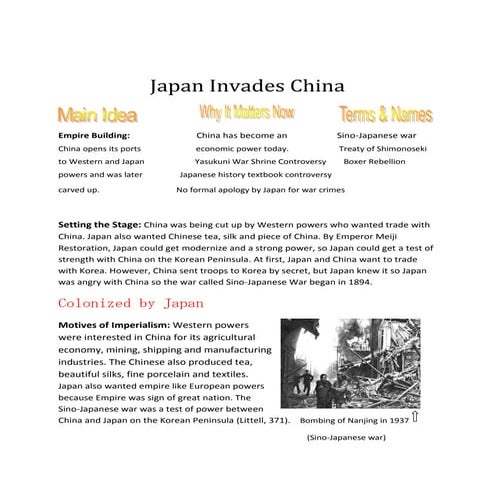 MWH Imperialism Newspaper | PDF