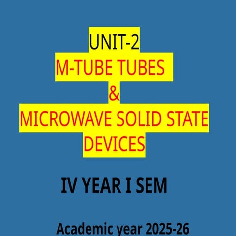 MW&OC UNIT-2 PPT -M-TYPE TUBES.pptx INTRODUCTION | PPTX