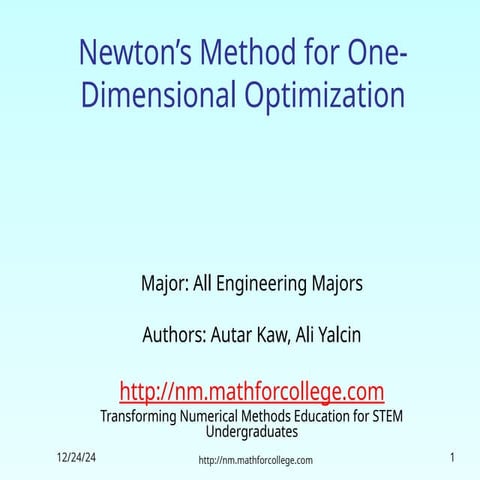 mws_gen_opt_ppt_optimization newtonsmethod.ppt