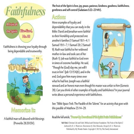 The Fruit of the Spirit - Faithfulness | PPTX