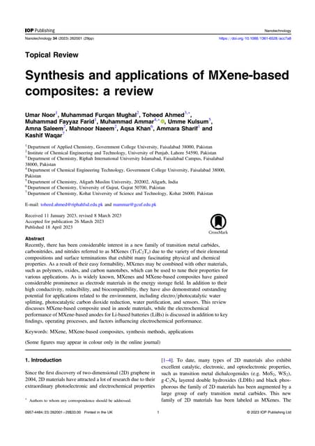 Mxenes presentation.pptx | Chemistry | Science