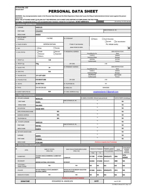 Member's data form (mdf) print (no