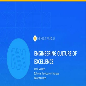 Mendix Engineering Culture | PPTX