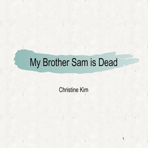 Christine K's My Brother Sam is Dead | PPT | Western | Genres