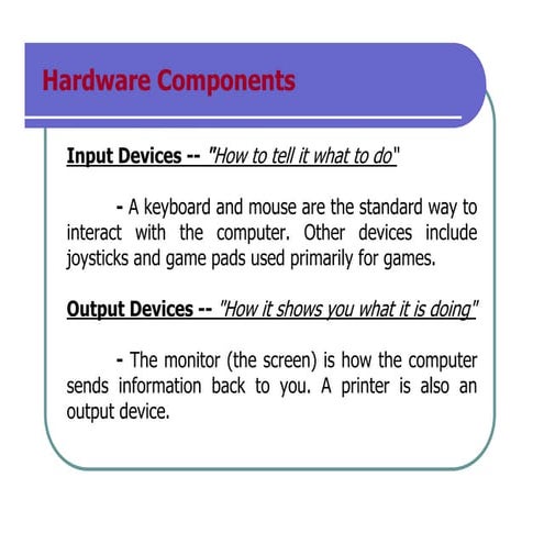 Computer An electronic device that stores, retrieves, and processes ...