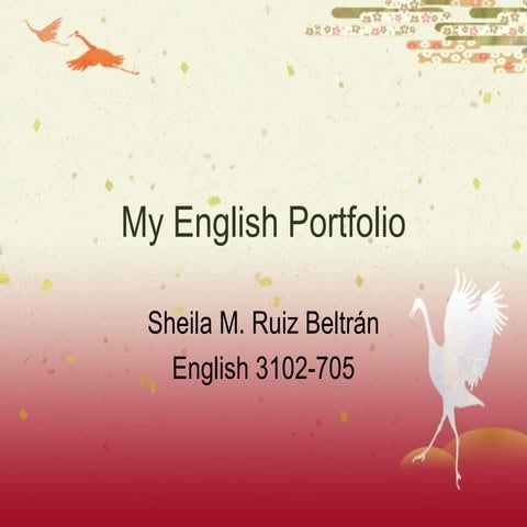 my english portfolio- first week | PPT