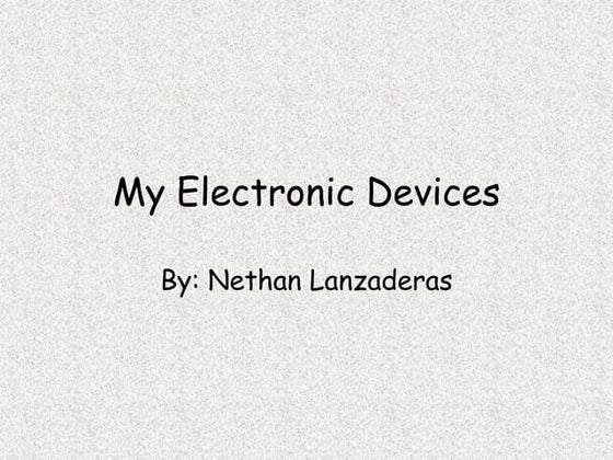 My Favorite Electronic Device | PPT