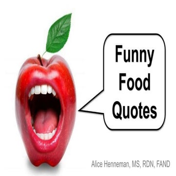 My Favorite Funny Food Quotes | PPTX