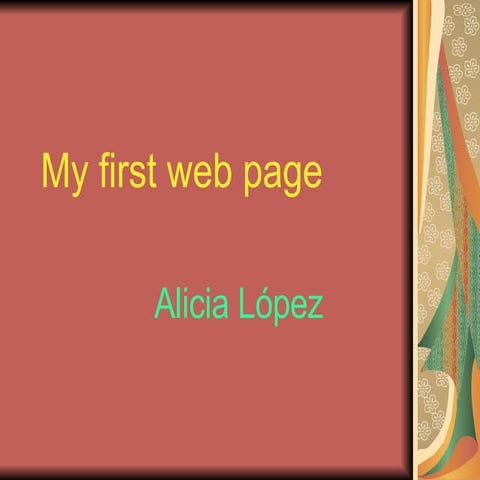 My first web page | PPT
