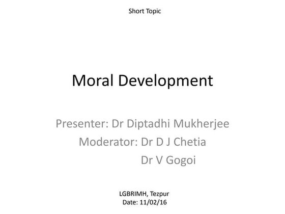 Kohlberg’s theory on moral development | PPT