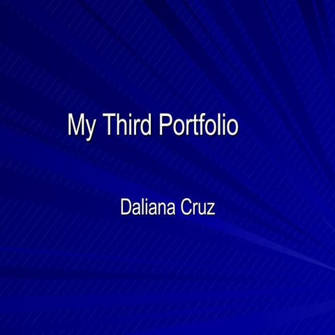 MY THIRD PROTFOLIO | PPT
