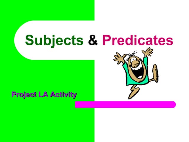 subject and predicate | PPT
