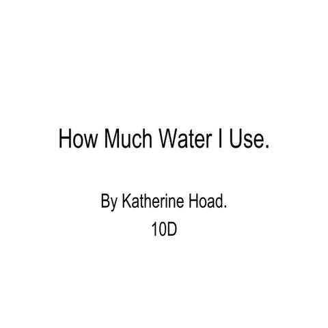 My water saving promise | PPT